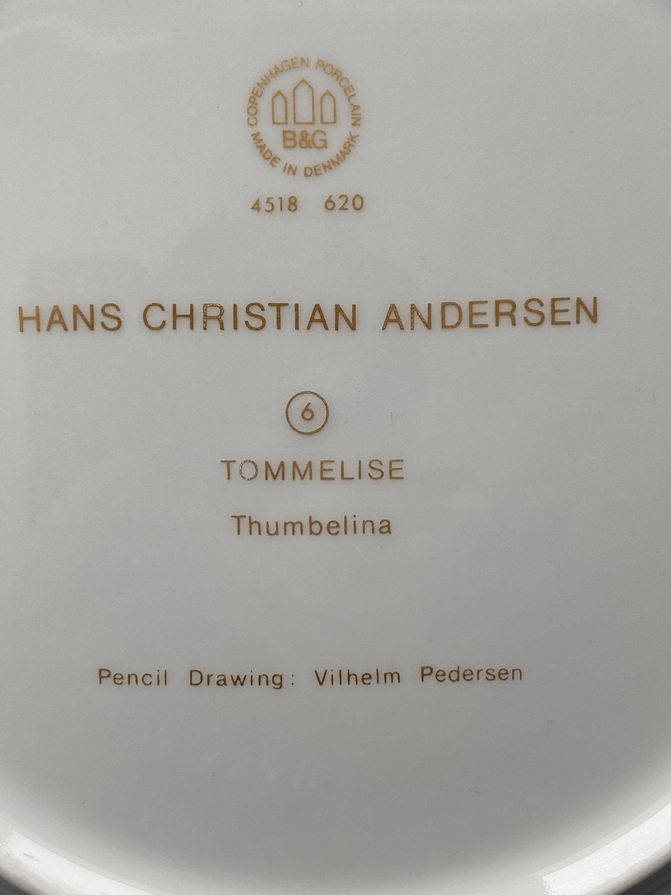 Copenhagen Porcelain Hans Christen Anderson Fairytale Pencil Drawing ...