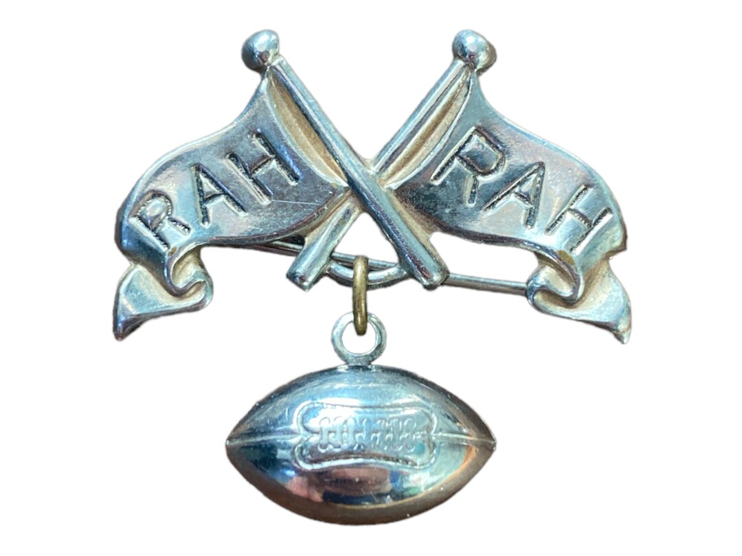 Vintage Rah Rah Football Articulated Drop Pin Sport Brooch Team Spirit ...