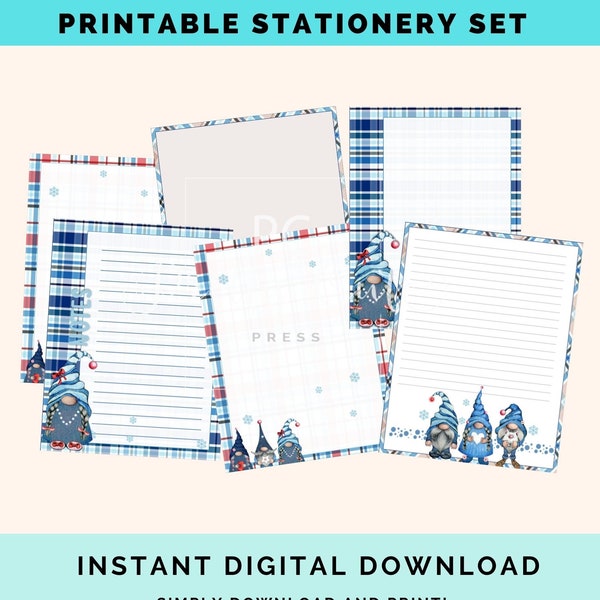 Winter Printable Writing Paper - Etsy