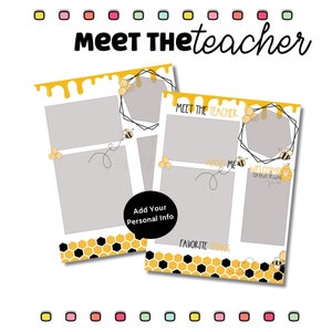 Meet the Teacher Newsletter, Honey Bee Themed Editable Template for ...