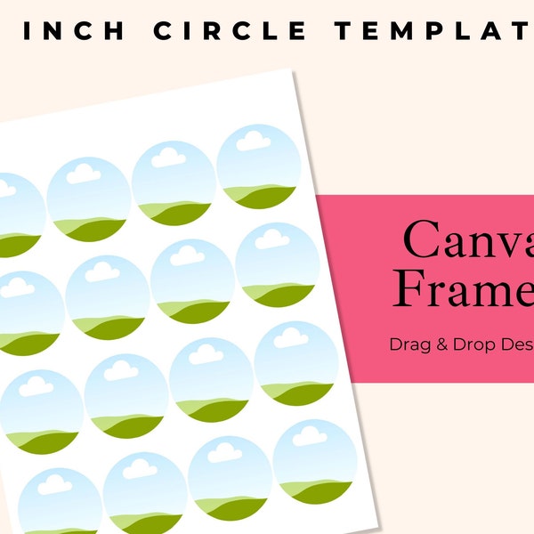 2x2 Square Tile Template, Twinchies Canva Frame, Drag and Drop Your ...
