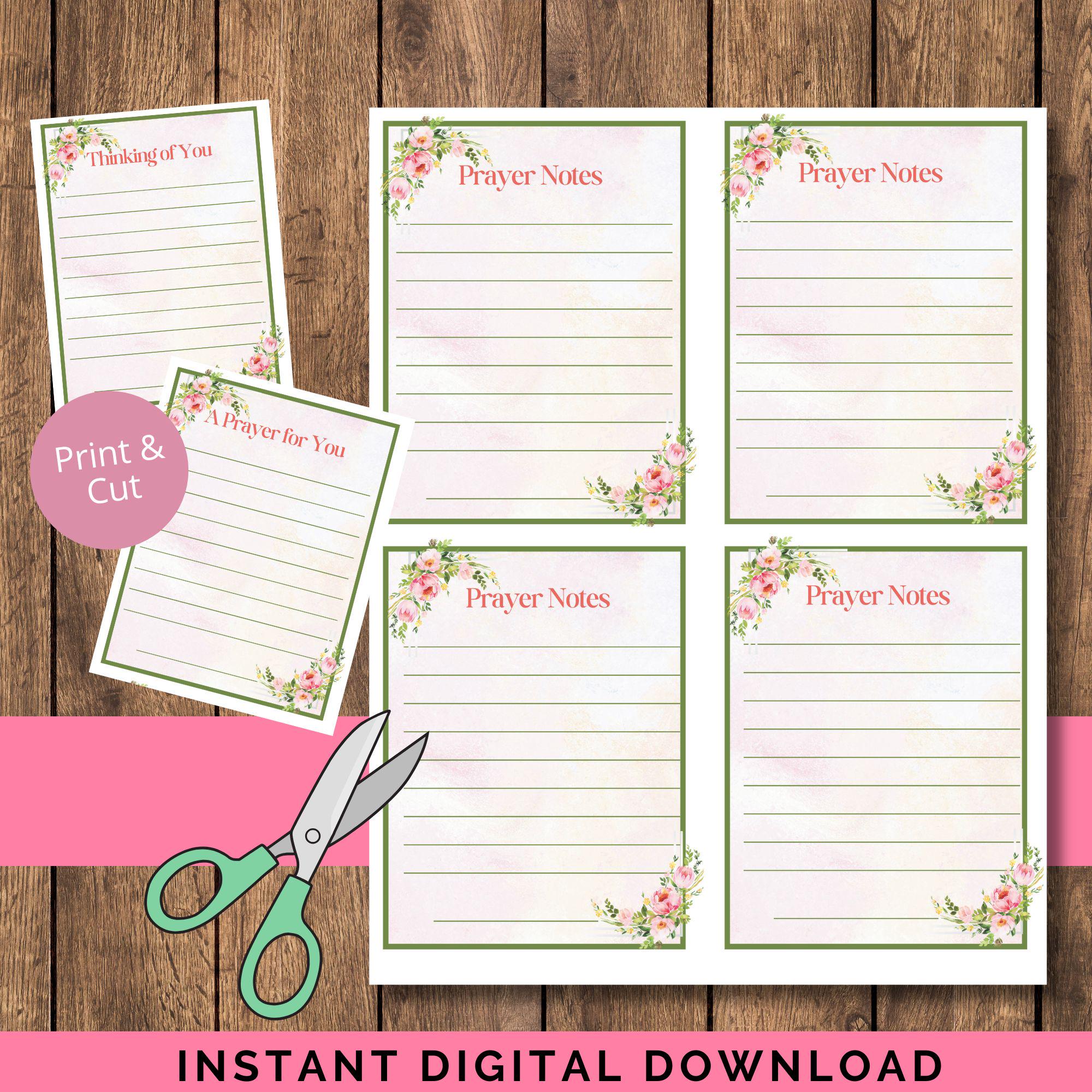 Prayer Request Cards Printable Encouragement Notes | Bloom & Believe ...