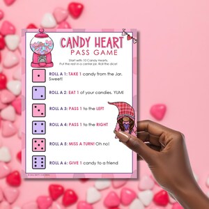 Candy Heart Dice Game, Easy Valentine's Day Party Activity Idea for ...