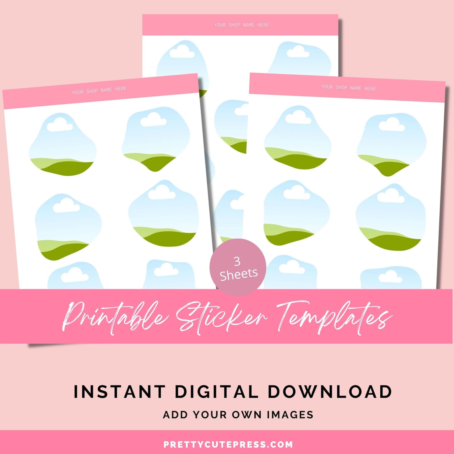 Canva Frame Sticker Template, Custom Organic Shape to Create Your Own ...