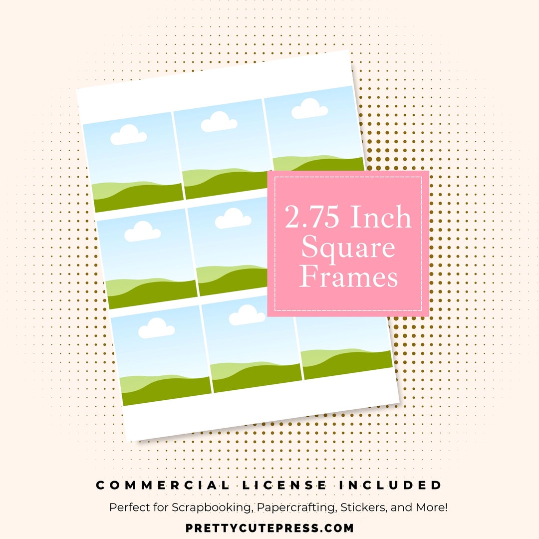 2.75 Inch Square Tile Template, 2.75 Image Canva Frame, Drag and Drop ...