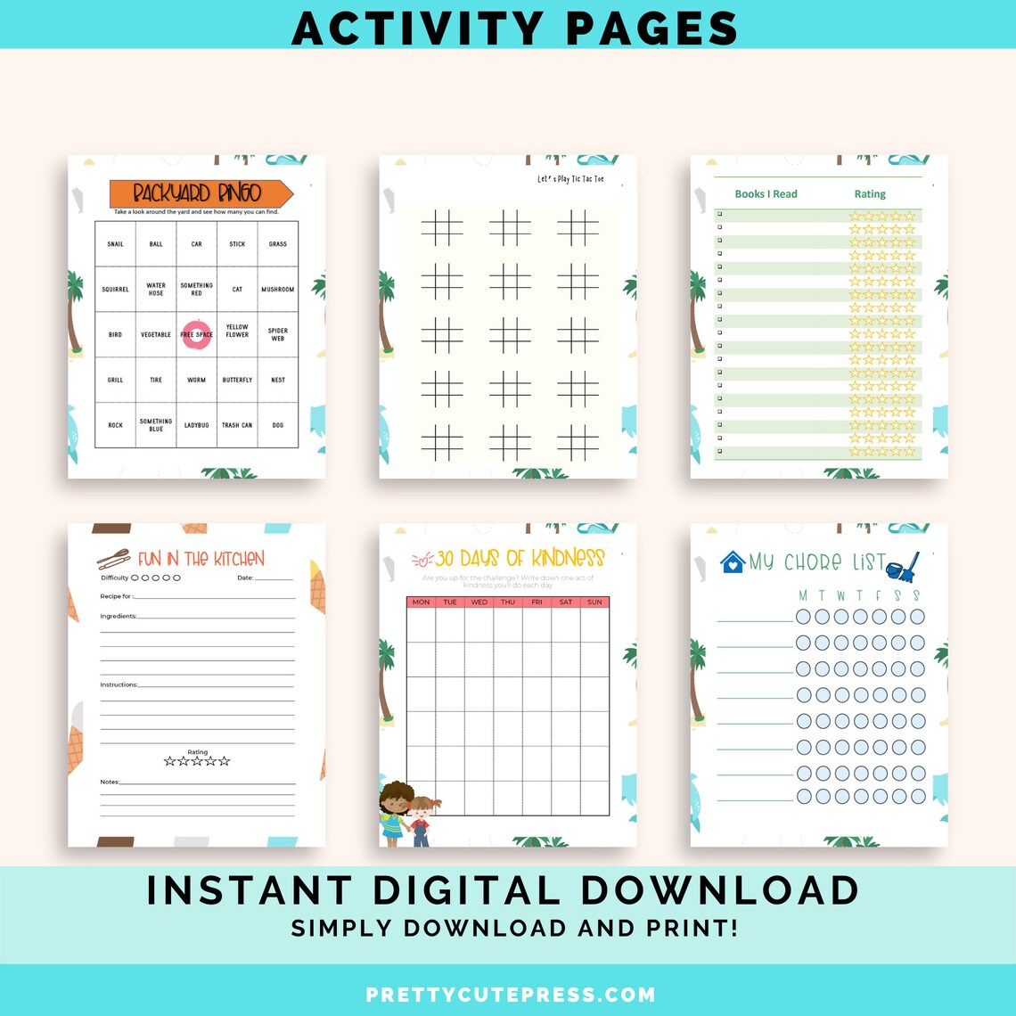 Kids Summer Journal Printable Summer Break Journaling Pages - Etsy