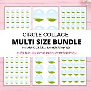 4" Round Circle Template Custom Canva Frame Drag and Drop Blank Collage ...