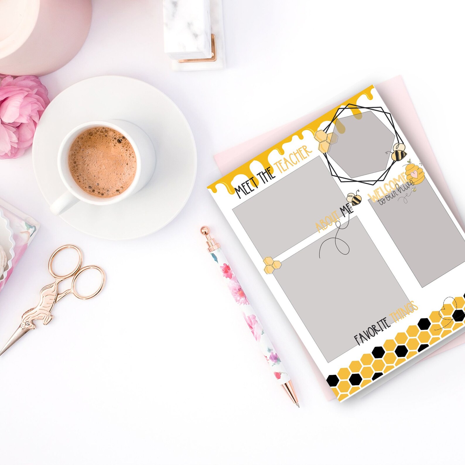 Meet the Teacher Newsletter, Honey Bee Themed Editable Template for ...