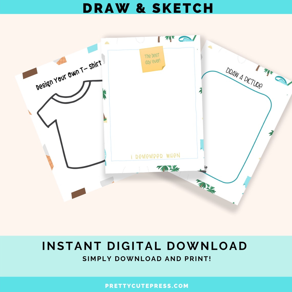 Kids Summer Journal Printable Summer Break Journaling Pages - Etsy