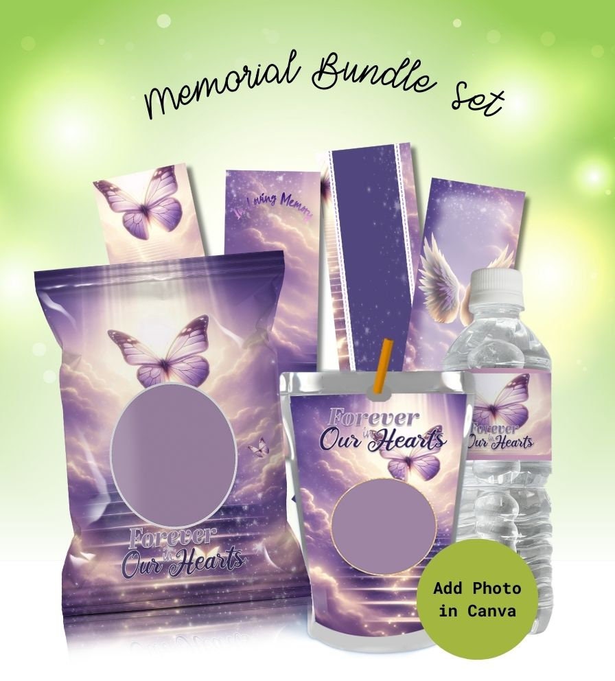 Funeral Memorial Bundle Set for Printable Celebration of Life Sympathy ...
