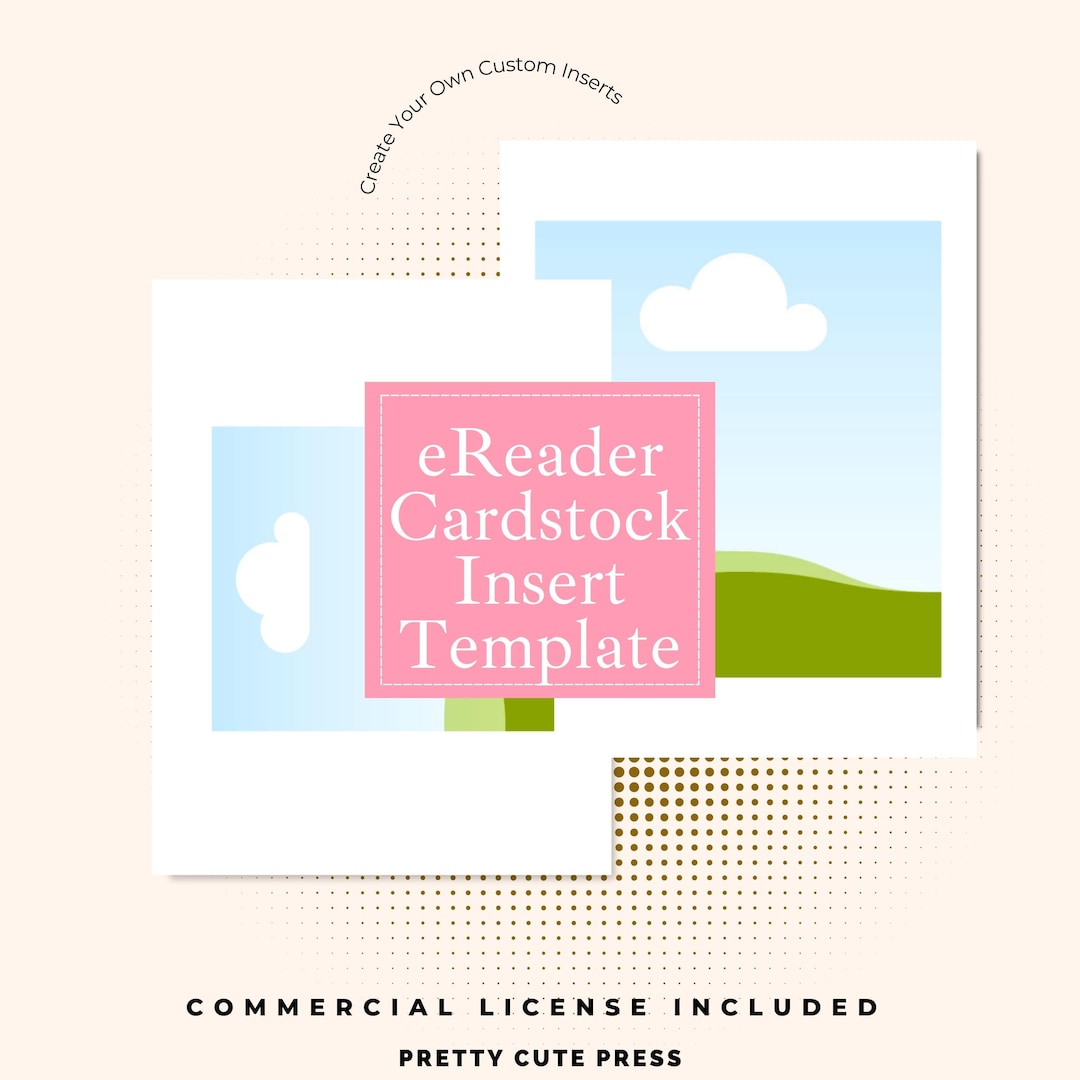 Case Insert Template Custom Canva Frame for Large Ereader Printable ...
