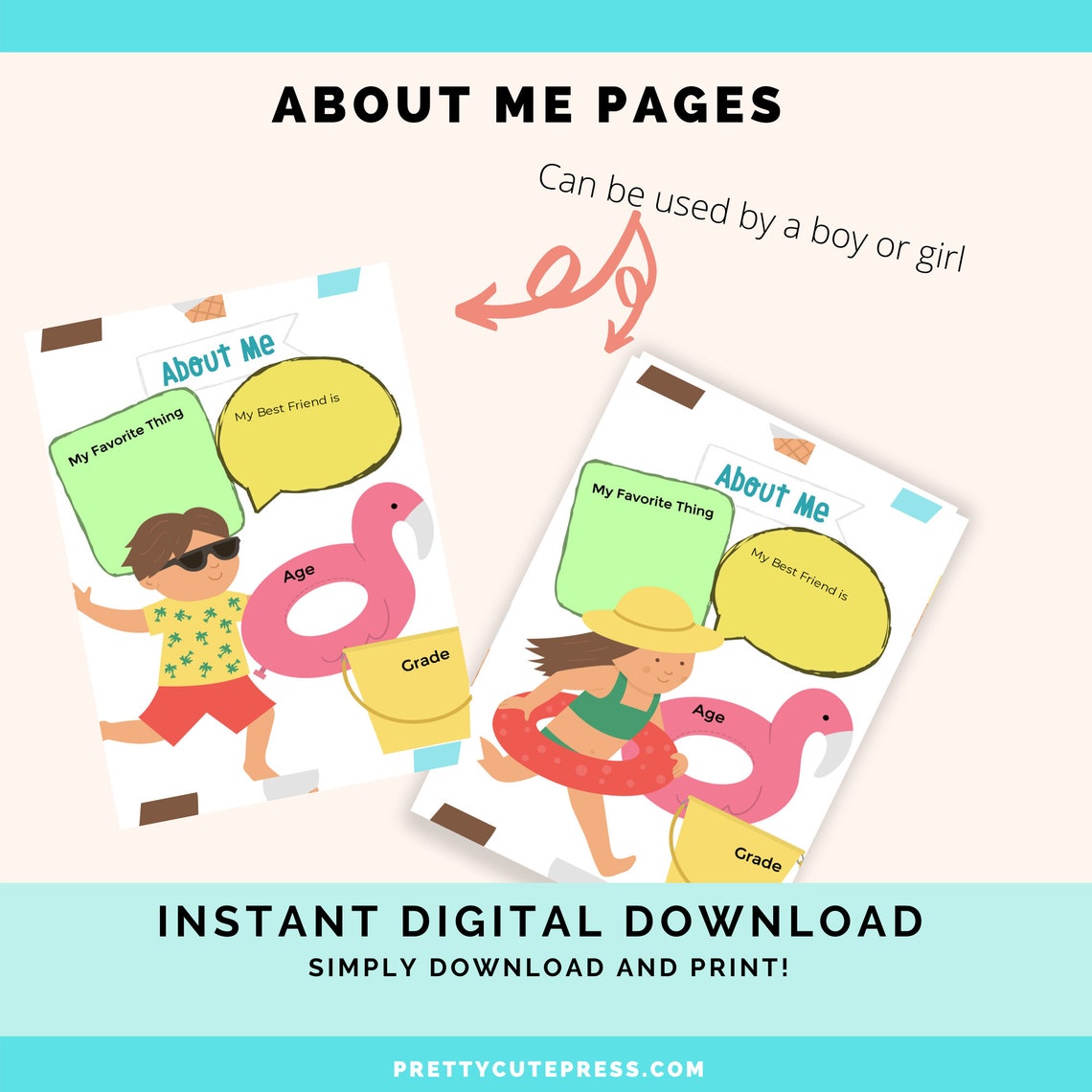 Kids Summer Journal Printable Summer Break Journaling Pages - Etsy