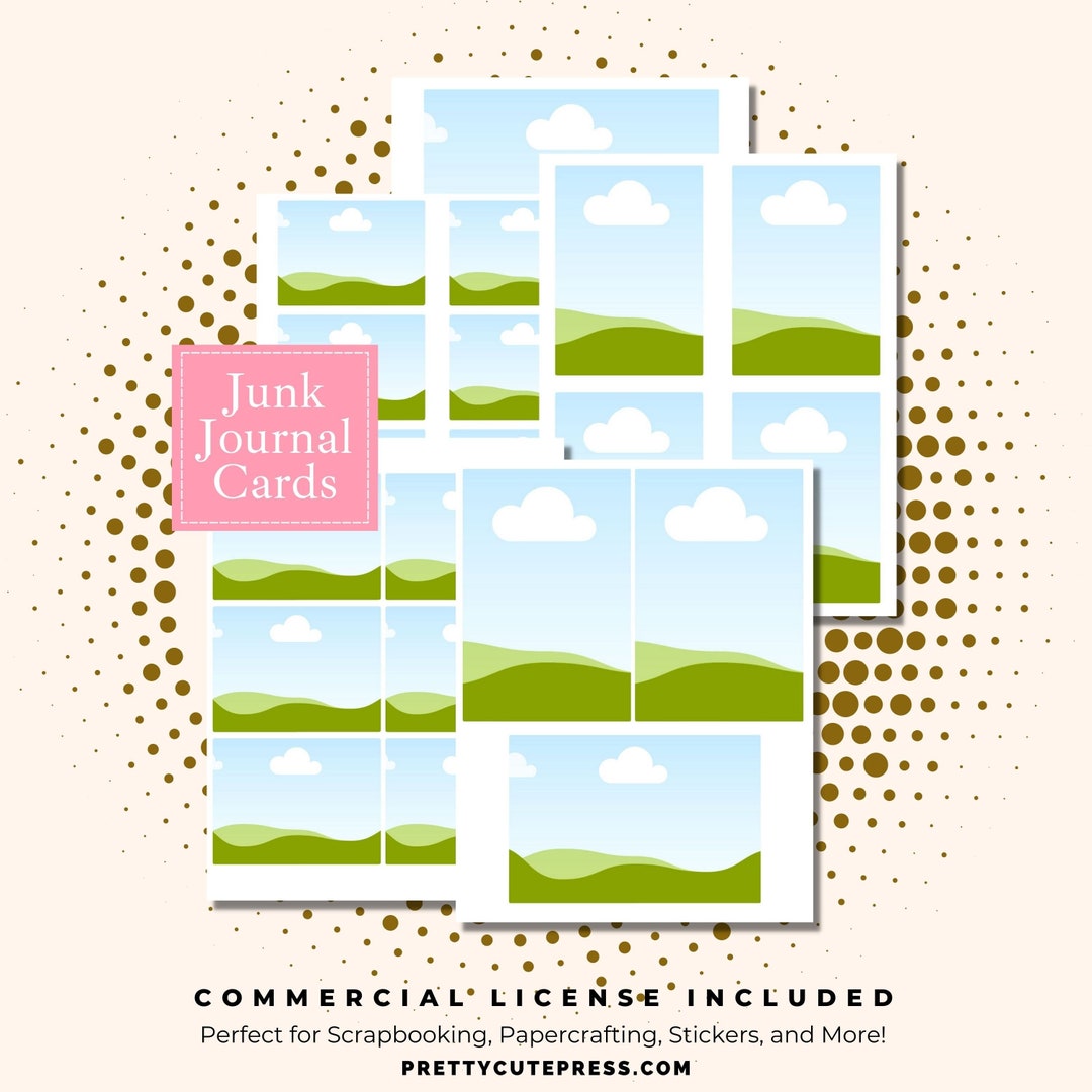 ATC Journal Cards Template Bundle, Custom Canva Frame, DIY Digital Art ...
