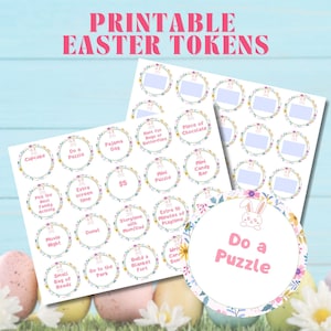 Easter Egg Tokens | 100 Prefilled Printable + Editable Blank Rewards ...