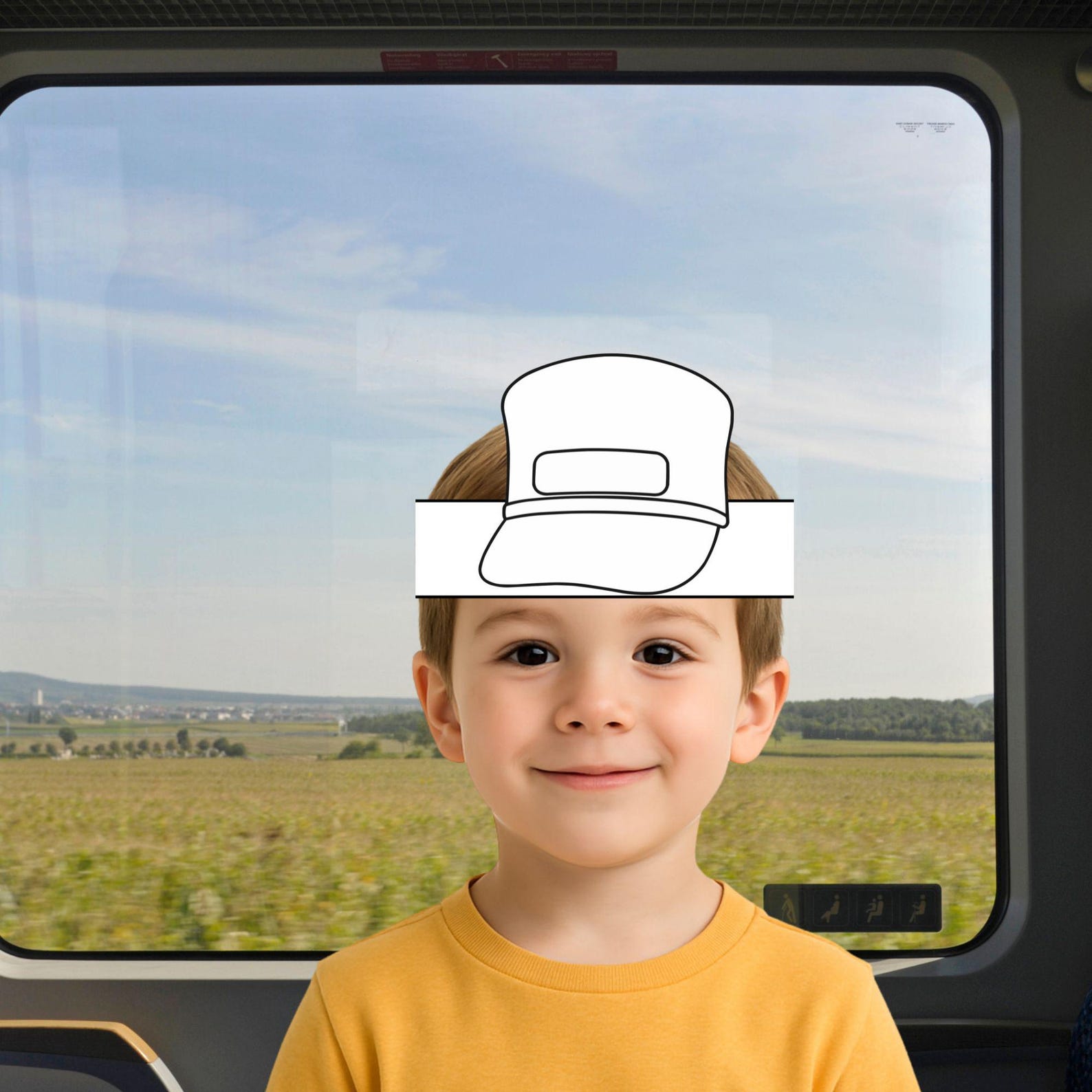Train Conductor Paper Crown - Cut and Paste Colorable Hat for Kids ...