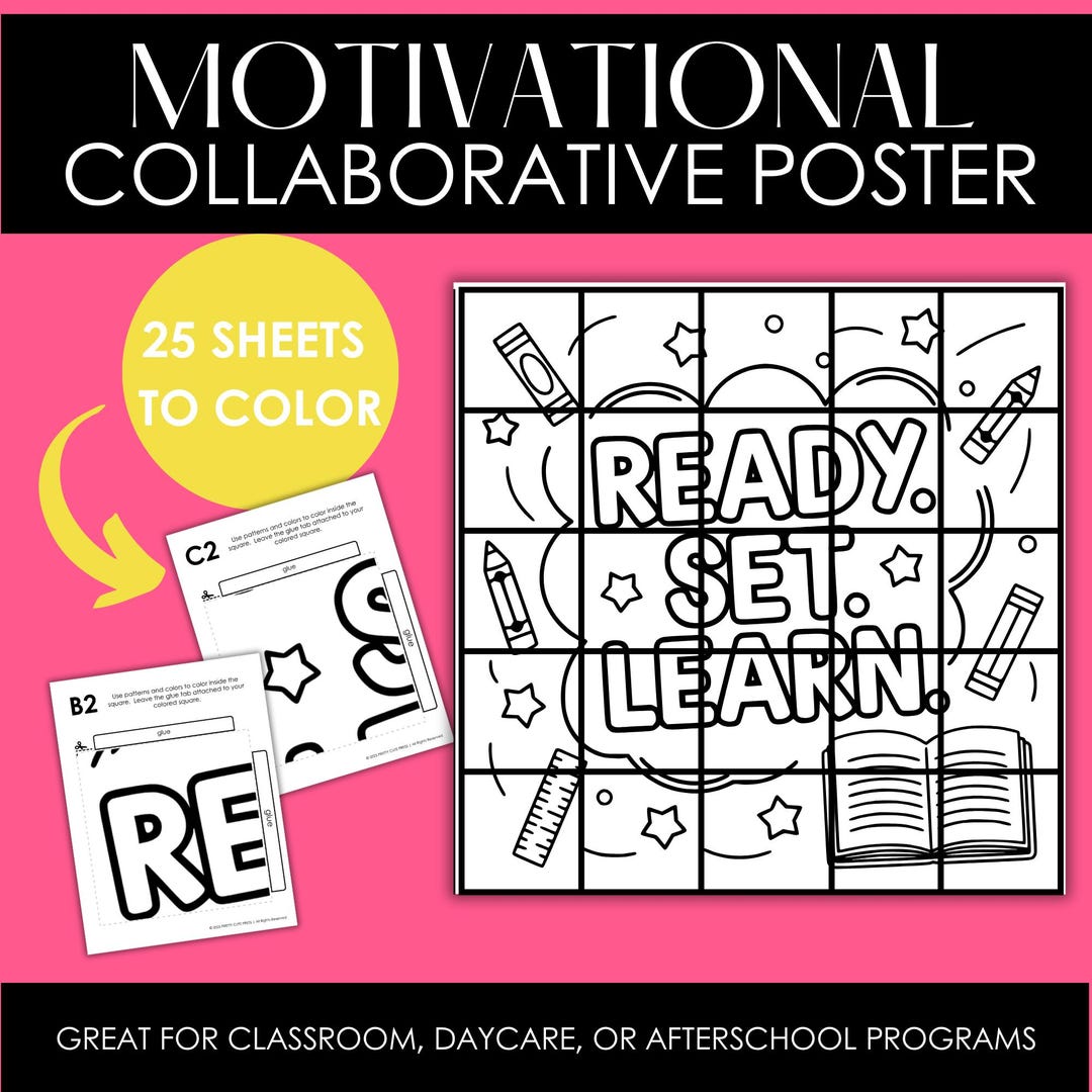Collaborative Classroom Coloring Poster Activity for Kids | Team ...
