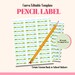 Pencil Name Labels - Editable Canva Template Sticker for Back to School ...