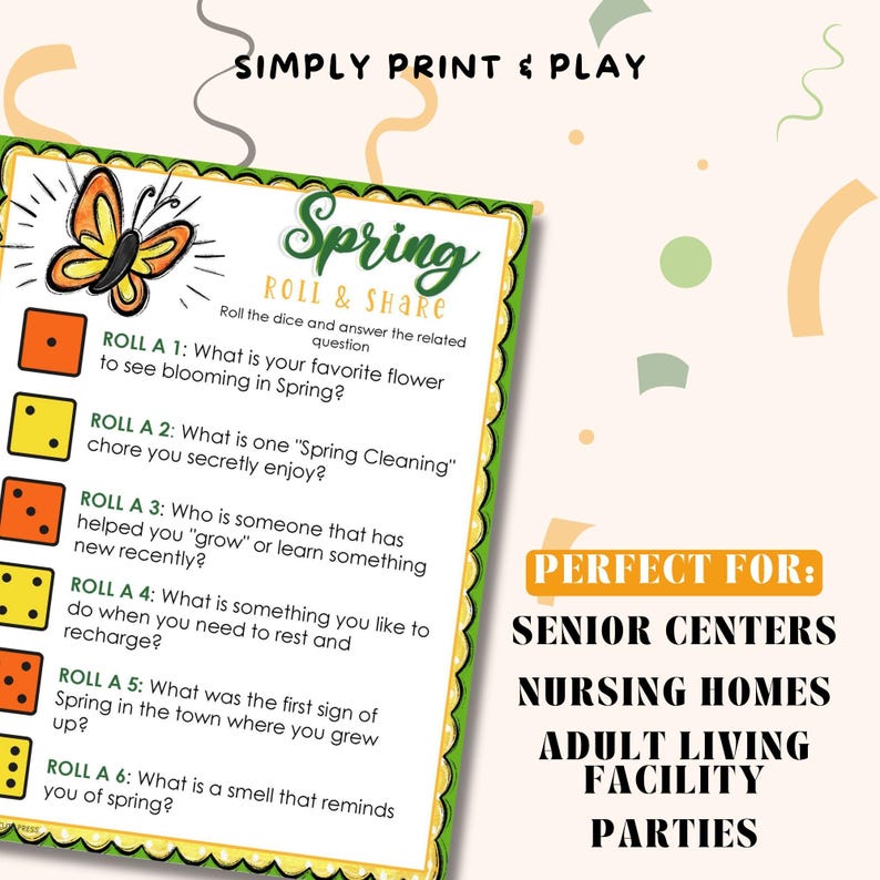 Spring Candy Dice Game Bundle, Easy Easter Party Activity Idea for ...