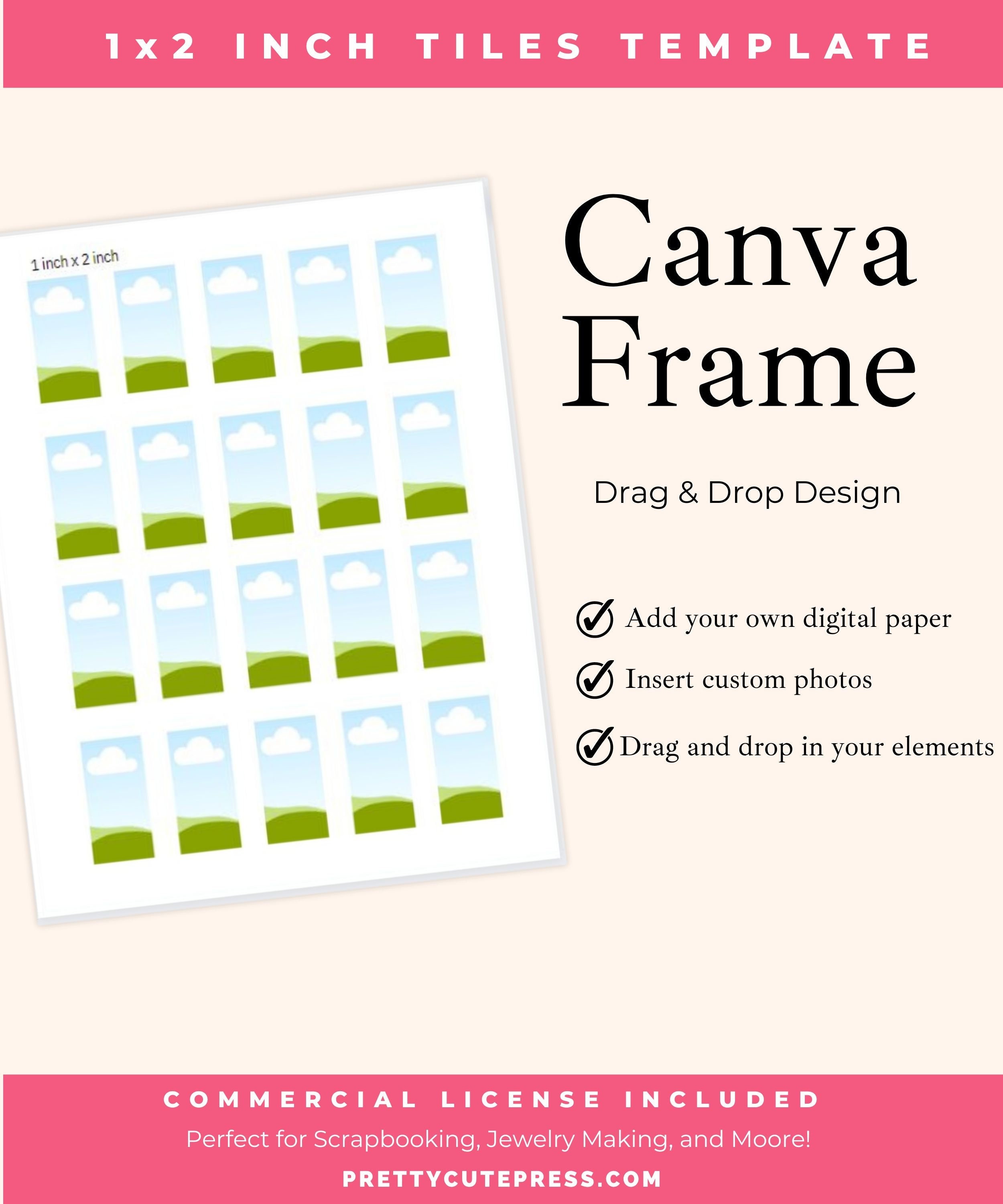 Collage Sheet Template Bundle, Custom Canva Frame, Inchies, Twinchies ...