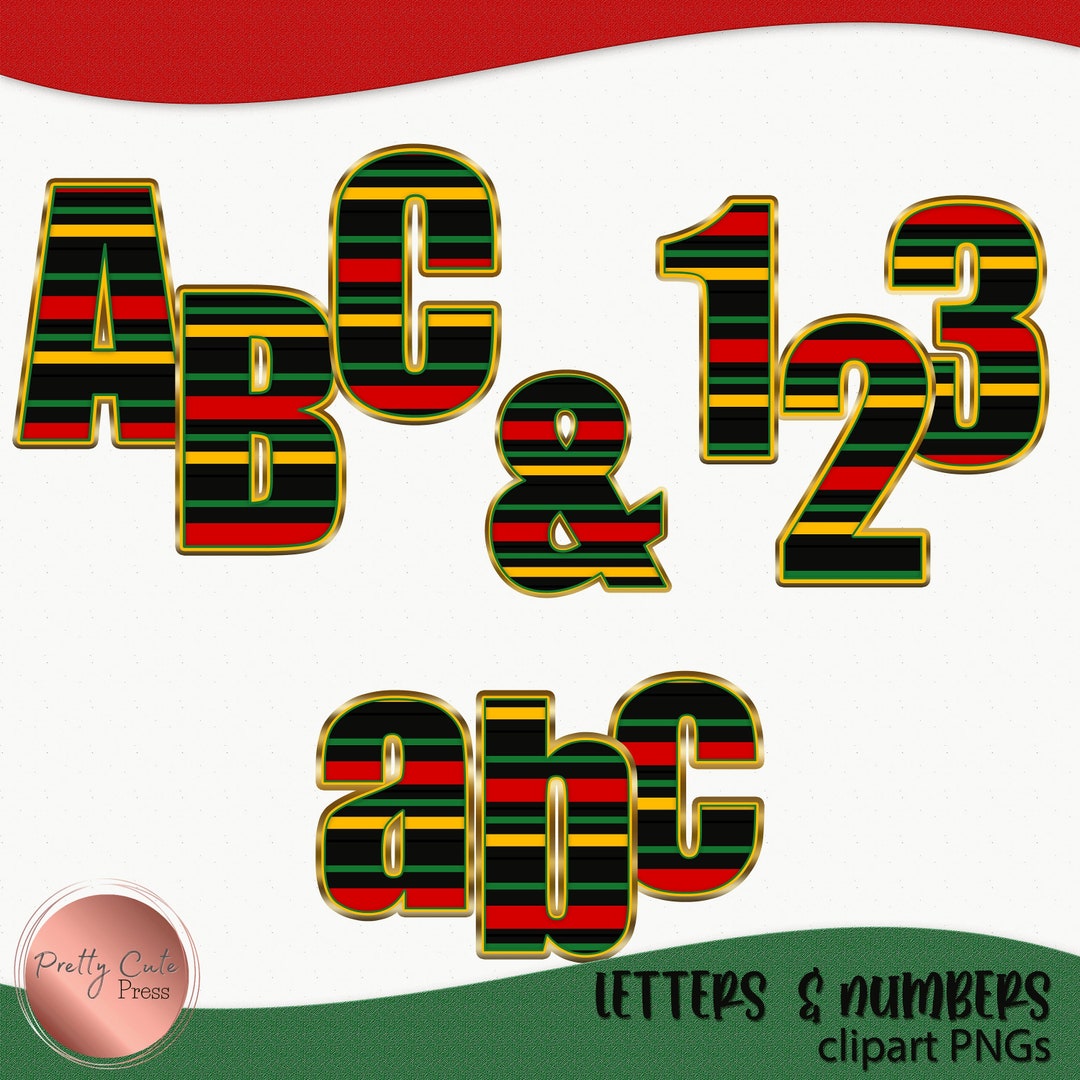 Kwanzaa Inspired Print Bulletin Board Letters, Clipart Letters for ...