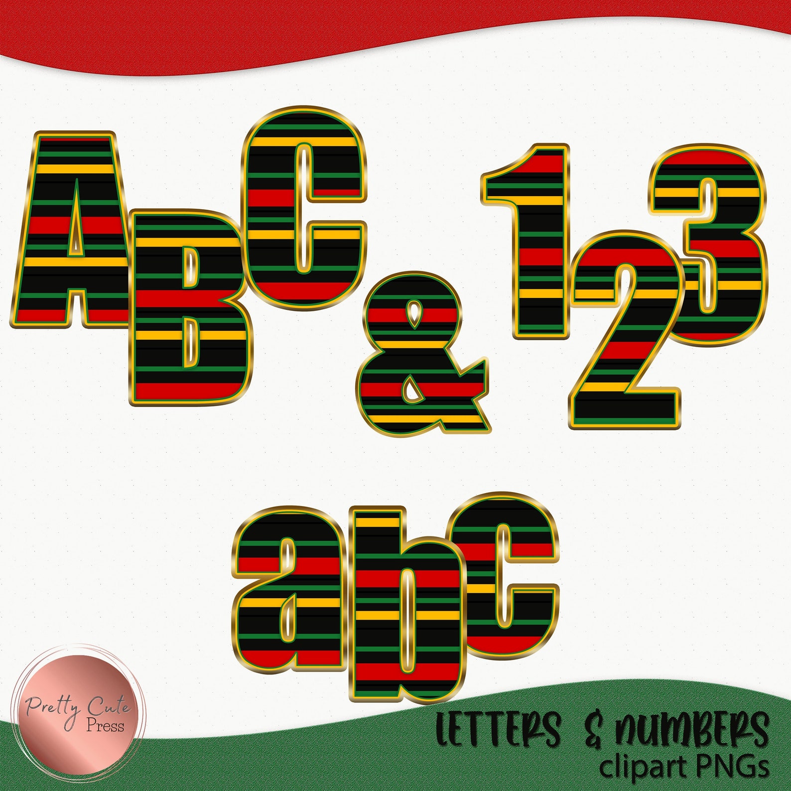 Kwanzaa Inspired Print Bulletin Board Letters, Clipart Letters for ...