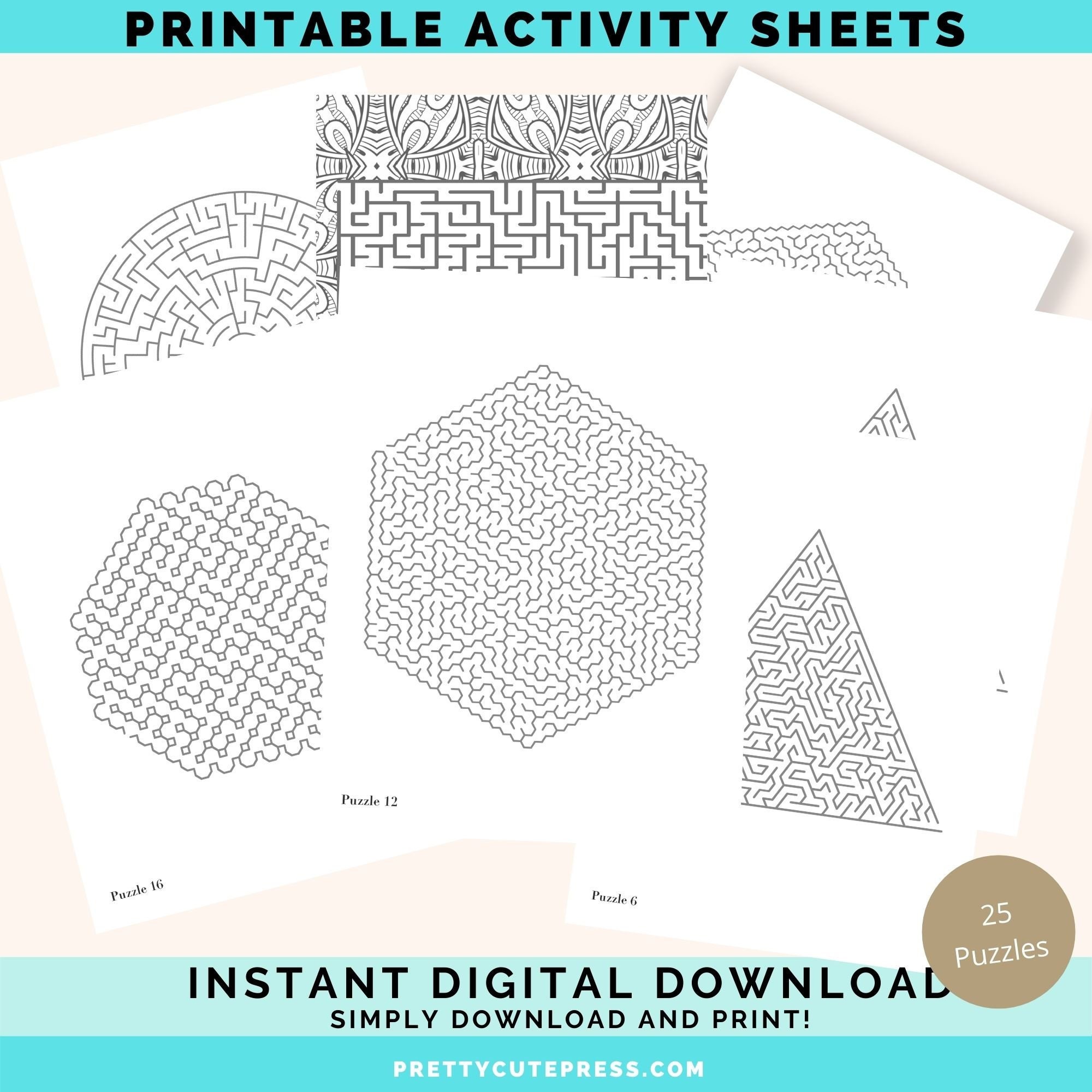 Printable Mazes for Adults and Teens Complex Puzzle Activity - Etsy UK