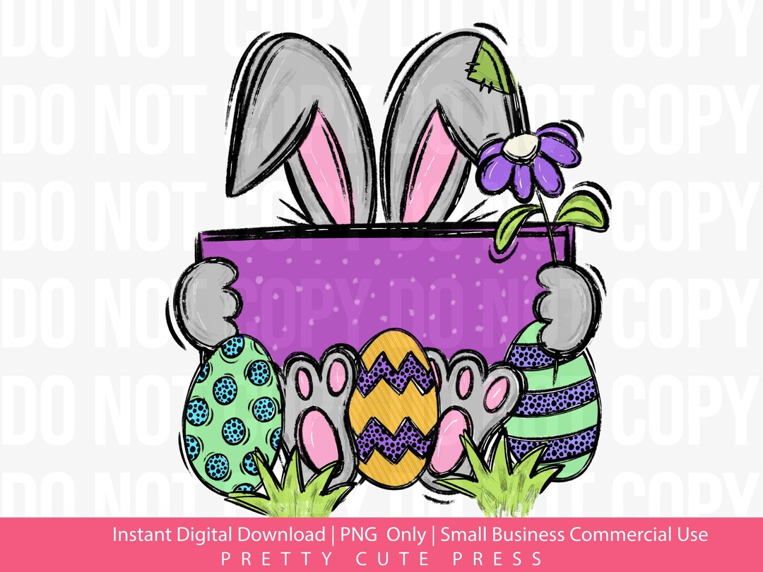 Easter Bunny Name Plate PNG | Personalizable Sublimation Design Element ...