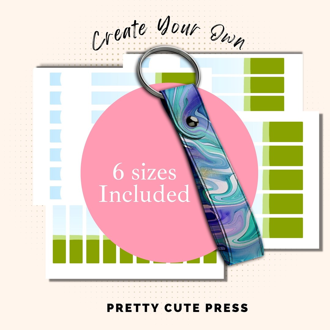 Wristlet Key Fob Canva Template – DIY Sublimation Frame for ...