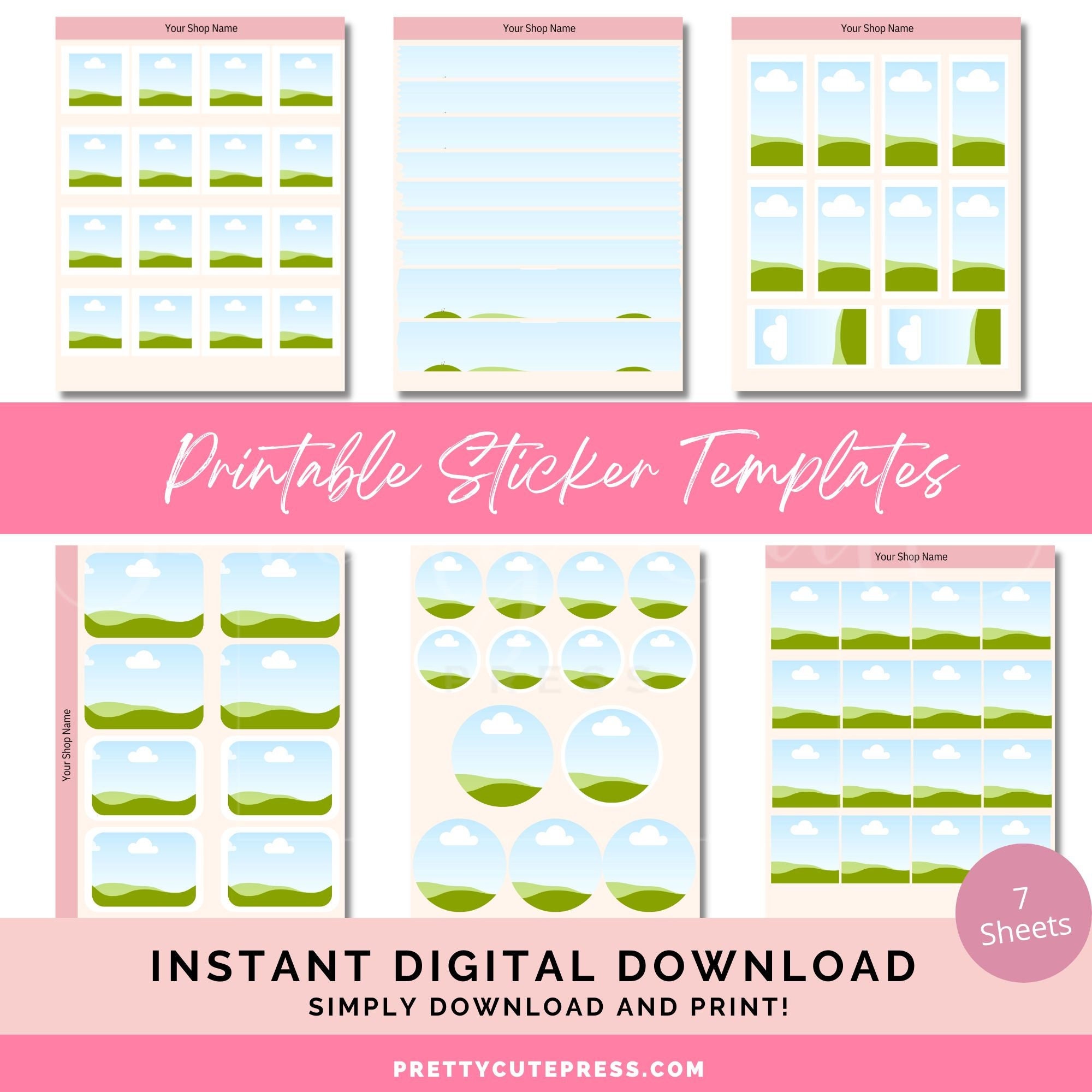 Canva Frame Sticker Template, Custom Organic Shape to Create Your Own ...