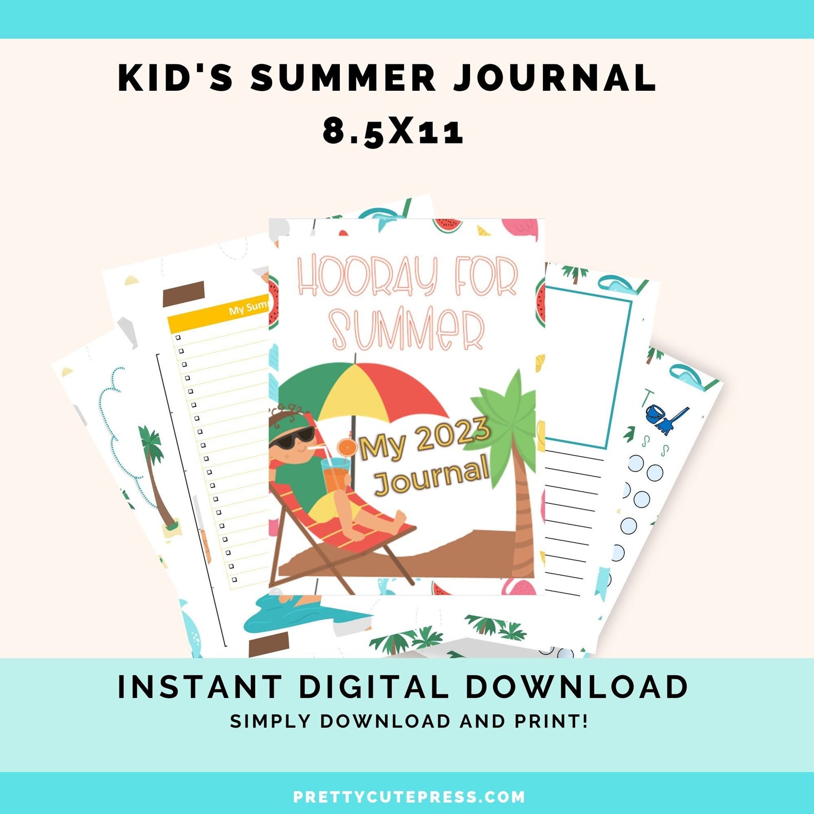 Kids Summer Journal Printable Summer Break Journaling Pages - Etsy