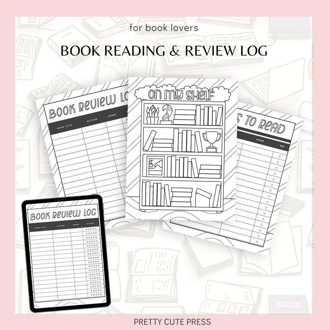 Reading Log Printable Insert to Track Your Books Read, Book Review, and ...