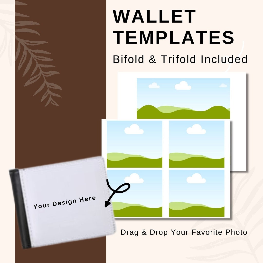 Wallet Sublimation Template Bundle, Bifold and Trifold Custom Canva ...