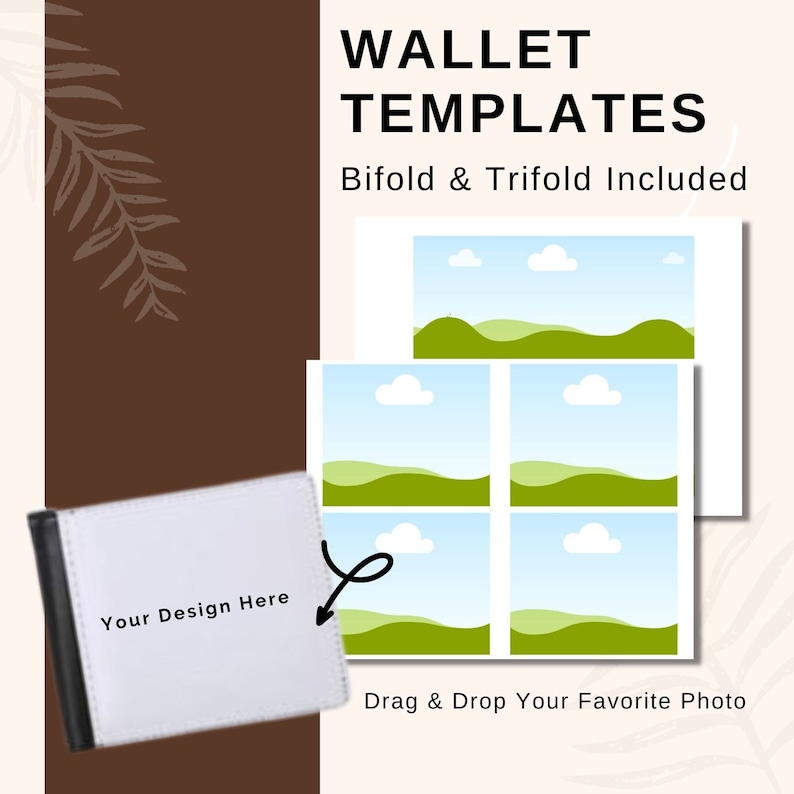 Wallet Sublimation Template Bundle, Bifold and Trifold Custom Canva ...