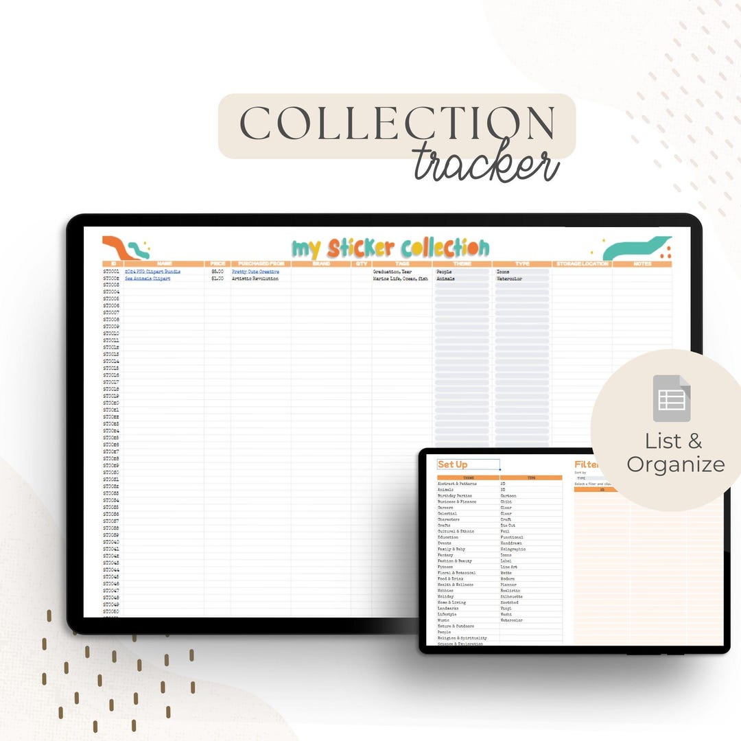 Sticker Collection Tracker - Easily Track & Organize Your Sticker ...