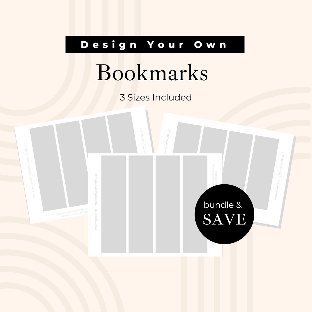 Bookmark Template Overlay PNG Bundle – Easily Create DIY Custom ...