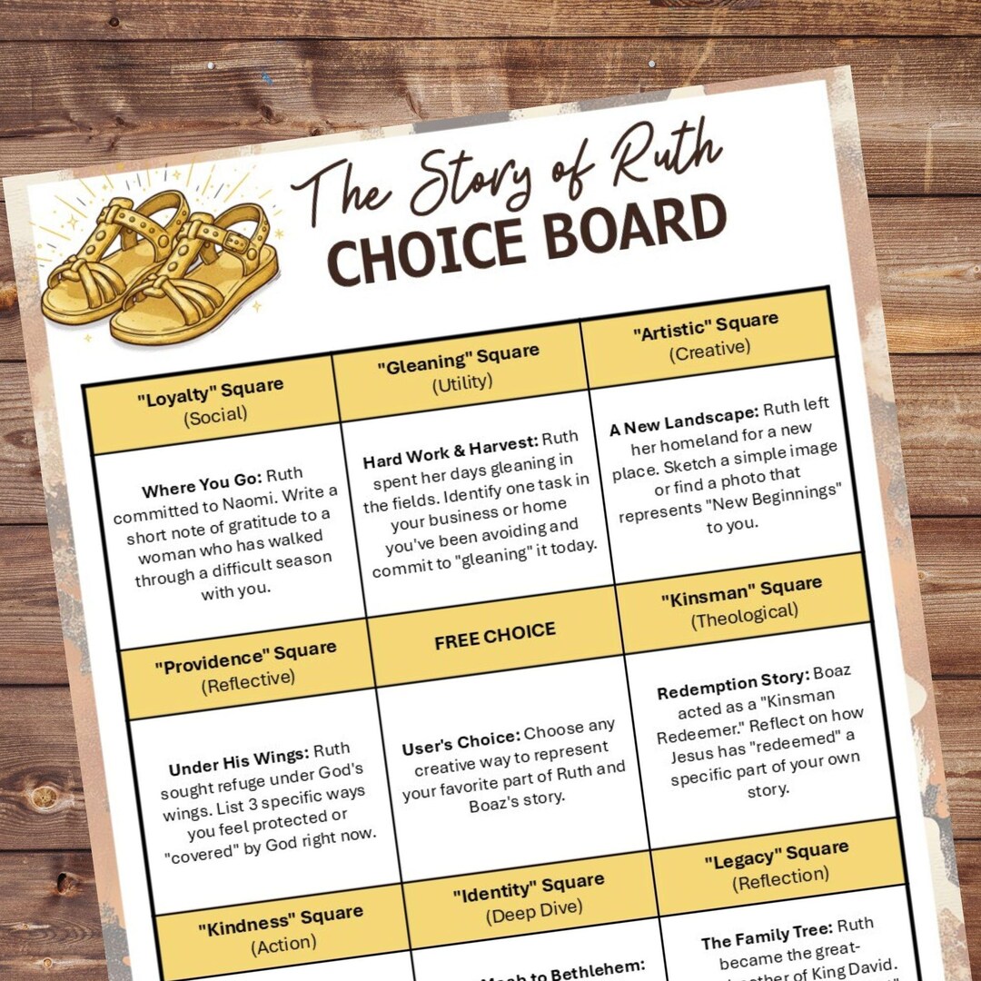 Ladies Bible Story Game - Story of Ruth, Church Small Group Icebreaker ...