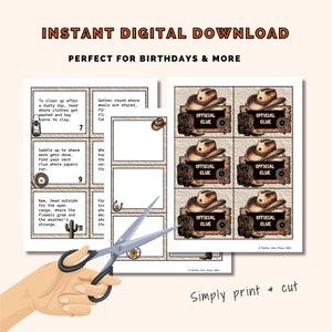 Scavenger Hunt Western Themed Around the House Treasure Hunt With ...