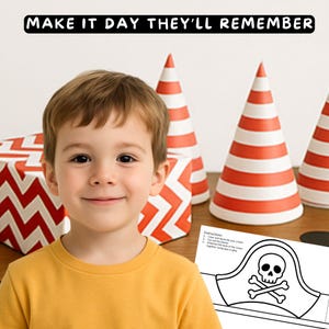 Pirate Paper Crown Hat for Kids - Cut and Paste Headband Craft Activity ...