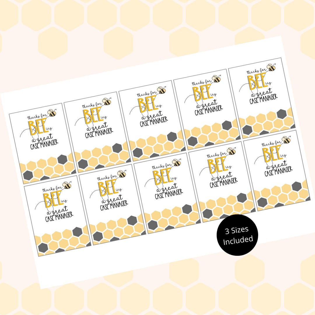 Case Management Week Treat Tags, Staff Goodie Bag Gift Label, Printable ...