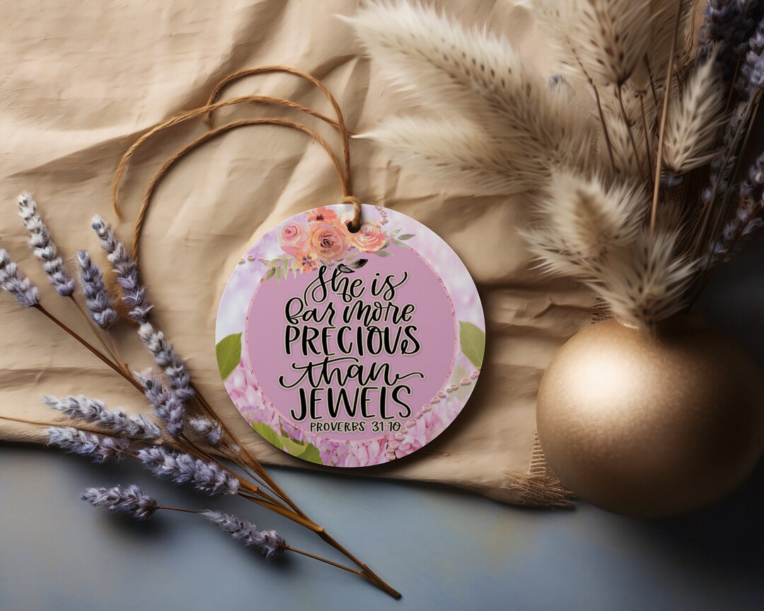 Proverbs 31 Party Favor Tag, Christian Round Printable Gift Label for ...