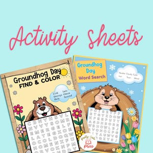 Find and Color Groundhog Day Word Search Puzzles No Prep Fun Activity ...