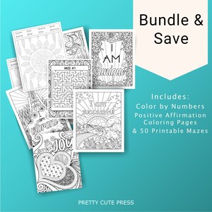 Positive Affirmations Coloring Pages, Daily I Am Affirmation, Positive ...