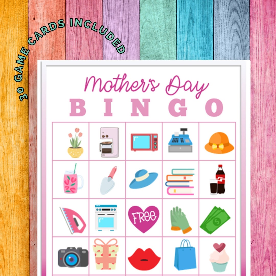 Mother's Day Bingo Sheets - Printable Done for You Bingo Game Cards for ...