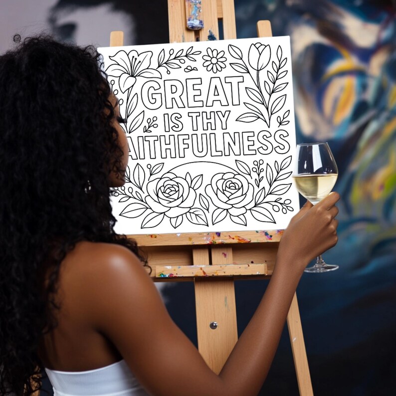 Paint Party Printable DIY Christian Art Painting Tracers, Vacation ...