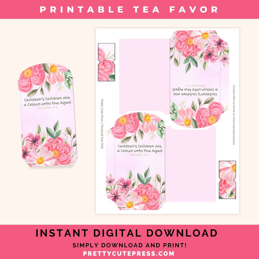 Tea Bag Wrapper Gift Idea for Grandparents on Mothers Day Church Lady ...