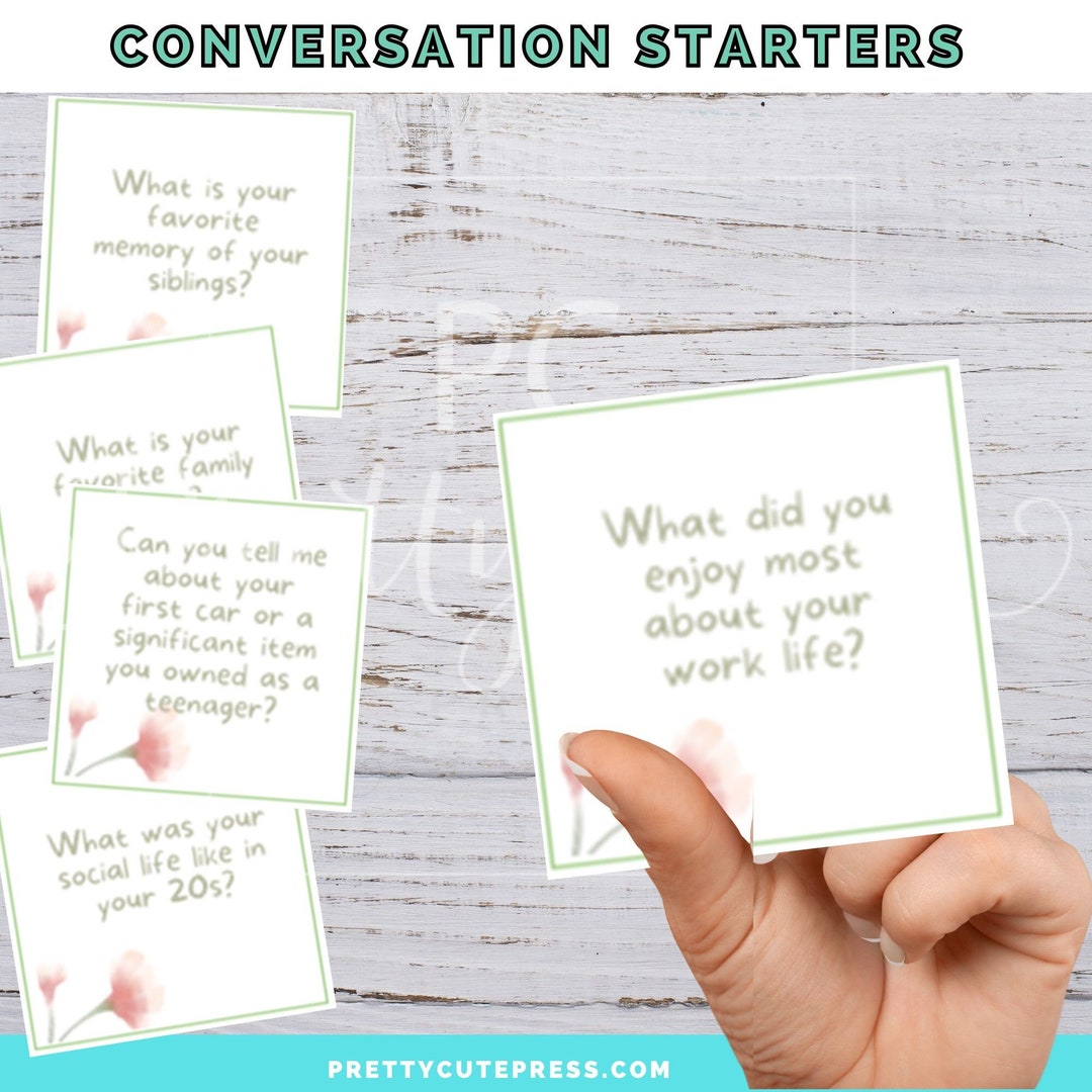 Conversation Starters for Mom and Daughter Get to Know You Cards Family ...
