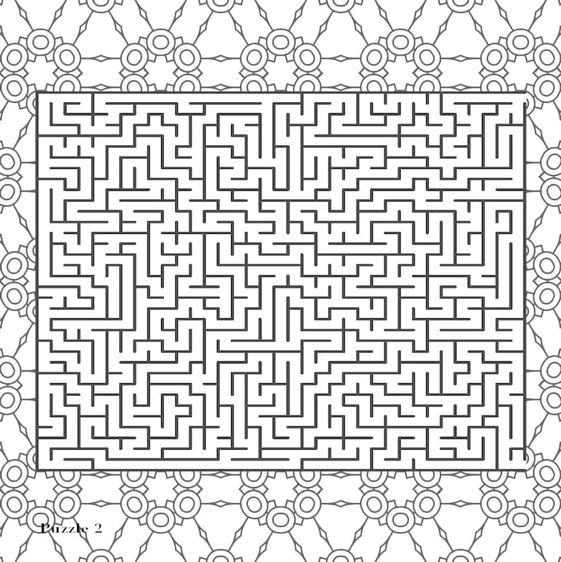 Printable Mazes for Adults and Teens, Complex Puzzle Activity Sheets ...