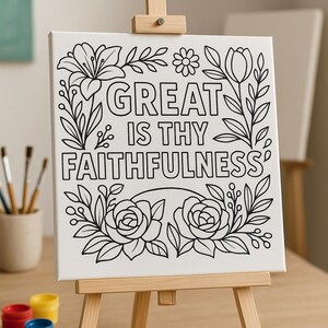 Paint Party Printable DIY Christian Art Painting Tracers, Vacation ...