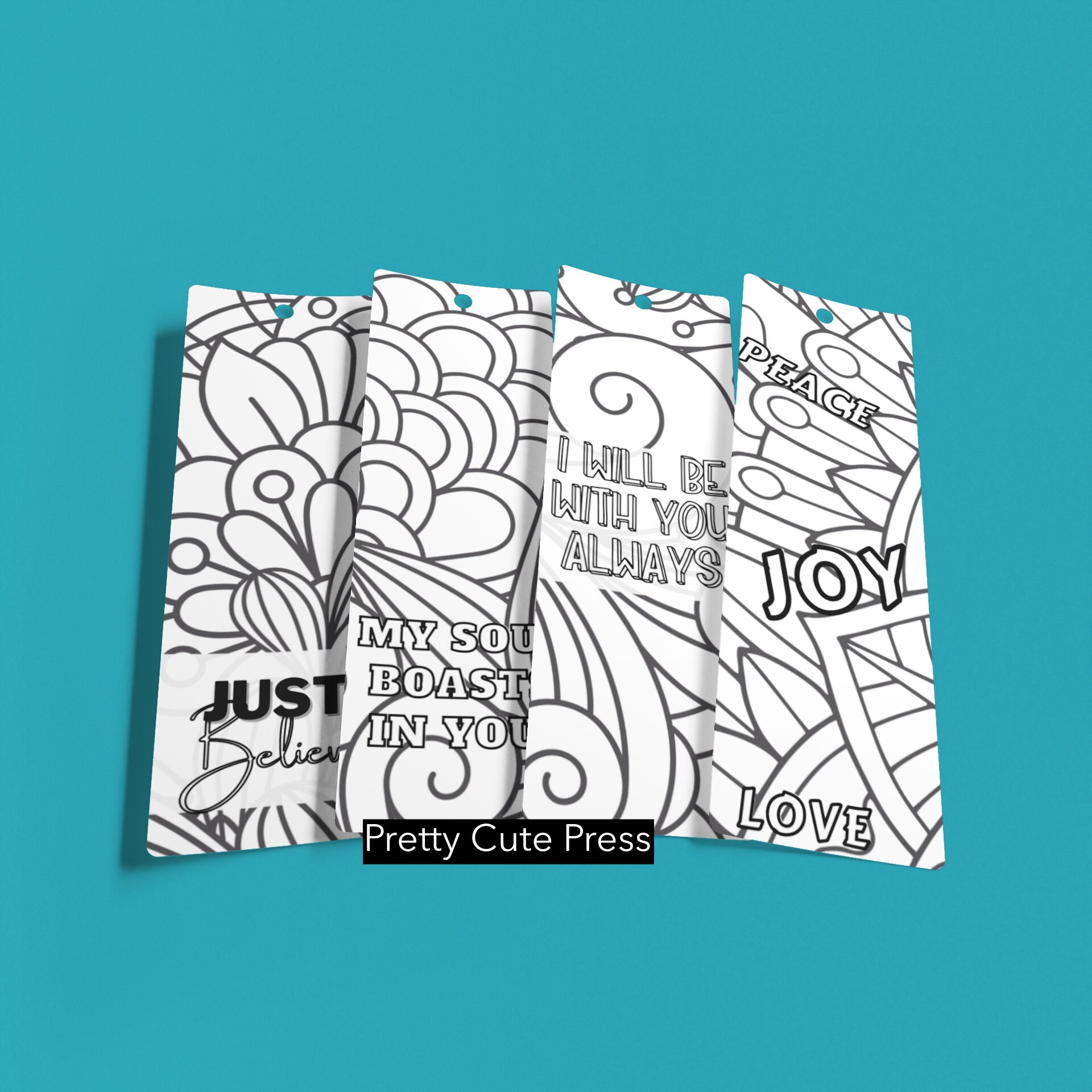 Colorable Bible Verse Bookmark Bundle, Color Your Own Scripture Book ...