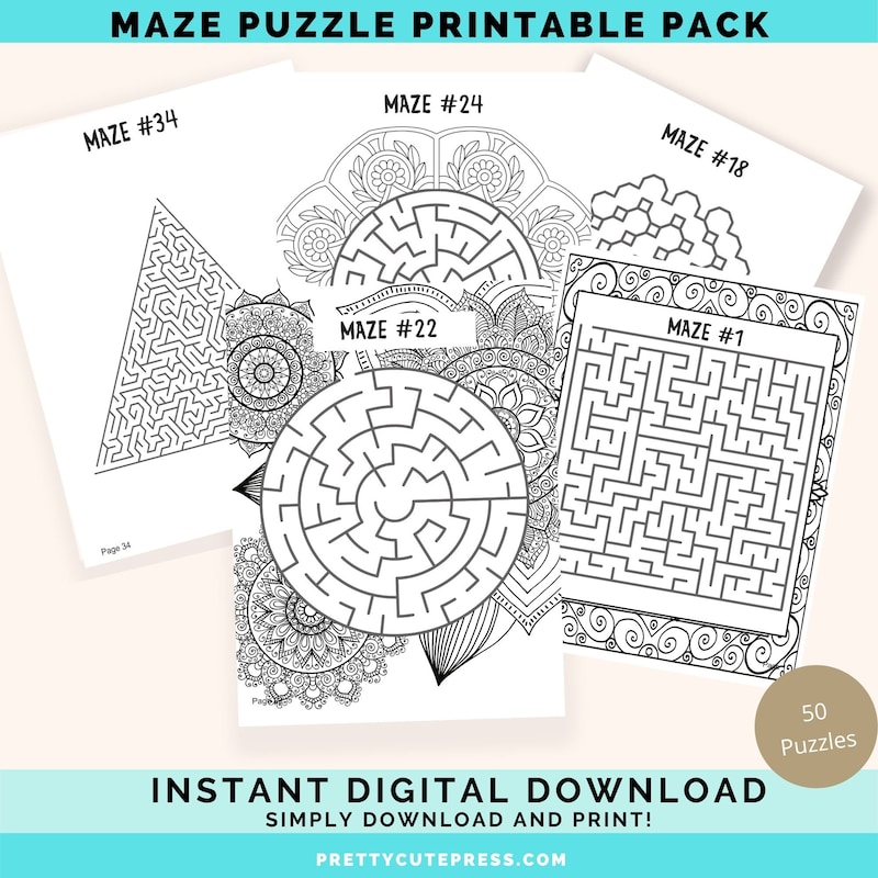 Difficult Maze Puzzle - Etsy